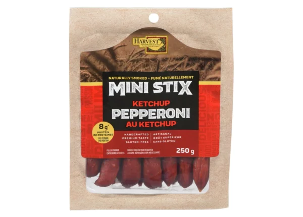 Mini-Stix Ketchup Pepperoni 250g - Harvest Meats